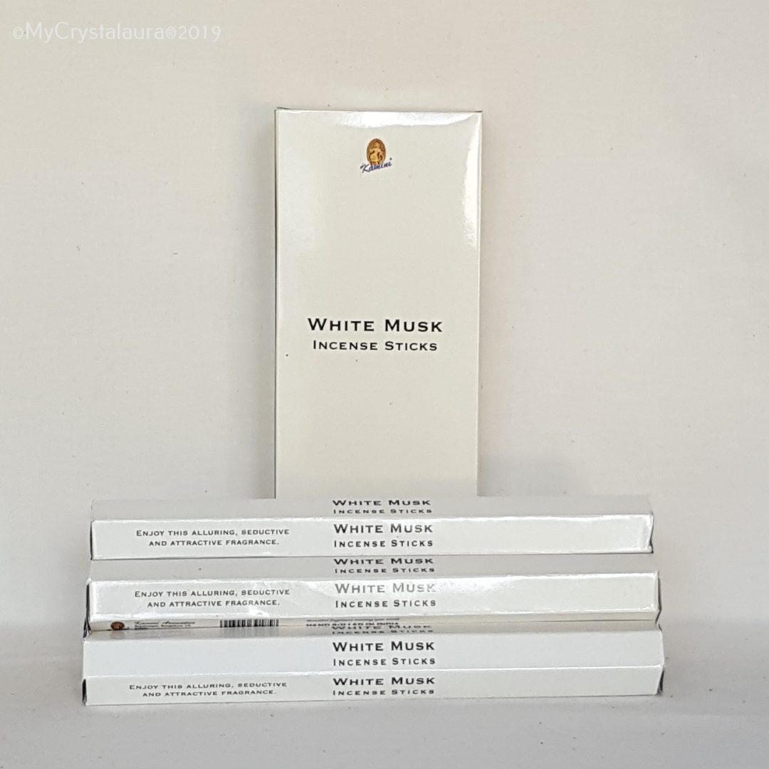 White Musk Incense Sticks - Kamini Incense Sticks - My CrystalAura