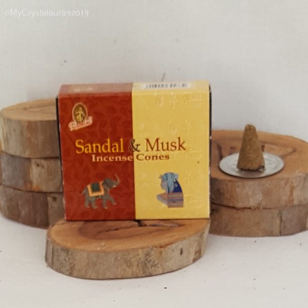 Sandal & Musk Incense Cones - Kamini Incense Cones - My CrystalAura